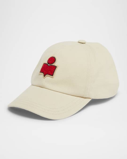 Isabel Marant Tyron Logo Patch Cotton Baseball Cap | Neiman Marcus