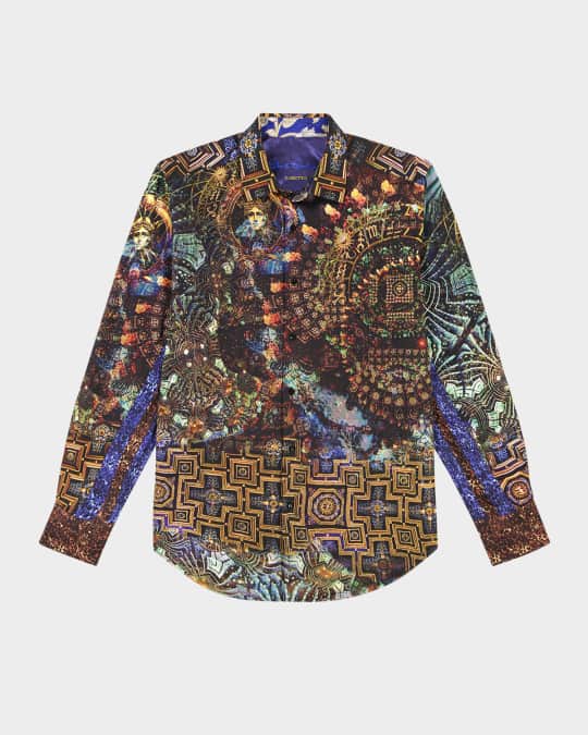Robert Graham Men's Satin Sport Shirt | Neiman Marcus