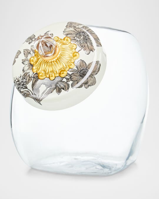 MacKenzie-Childs Sweets Jar with Sterling English Garden Lid | Neiman ...