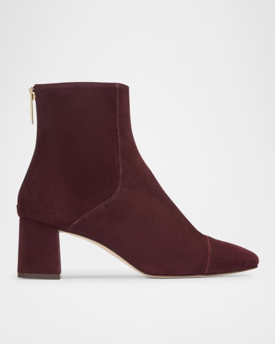 LK Bennett Maxine Suede Cap-Toe Ankle Boots | Neiman Marcus