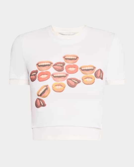 Christopher Esber Chatter Graphic Sheer Layered T-Shirt | Neiman Marcus