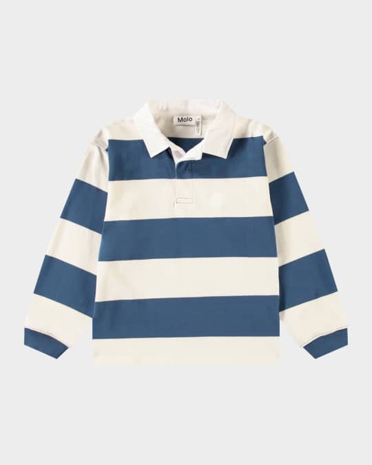 Molo Boy's Relz Long-Sleeve Polo Shirt, Size 4-6 | Neiman Marcus