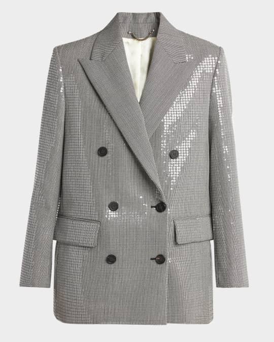 Golden Goose Journey Sequined Houndstooth Boyfriend Jacket | Neiman Marcus