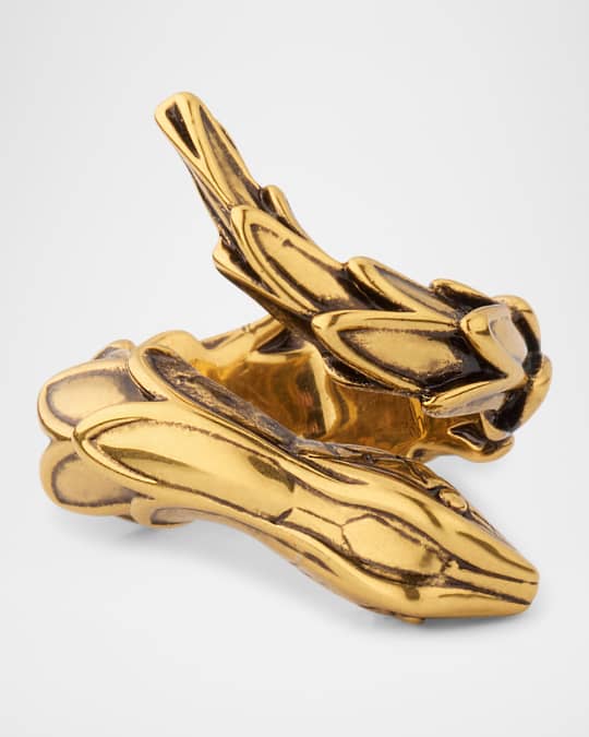 Chloe Snake Coil Brass Ring | Neiman Marcus