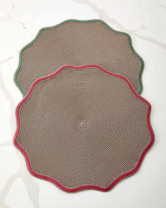 Deborah Rhodes Autumn Piped Oxford Placemats, Set of 4 | Neiman Marcus