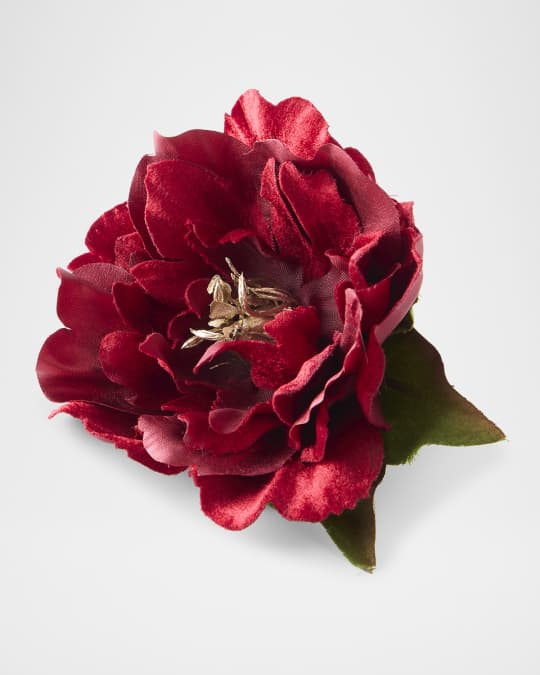 Deborah Rhodes Velvet Peony Napkin Ring | Neiman Marcus