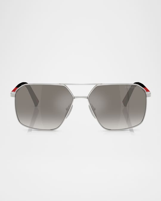 Prada Men's Linea Rossa PS A50S Aviator Sunglasses | Neiman Marcus