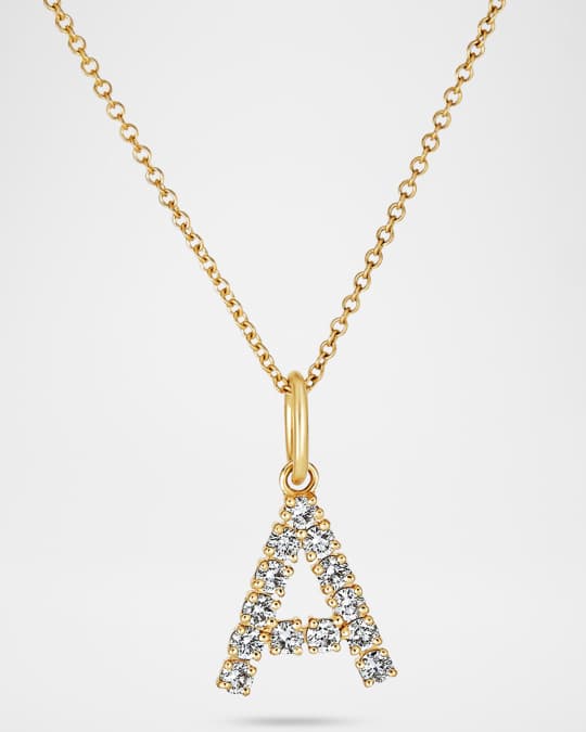 STONE AND STRAND Bold Diamond Initial Necklace | Neiman Marcus