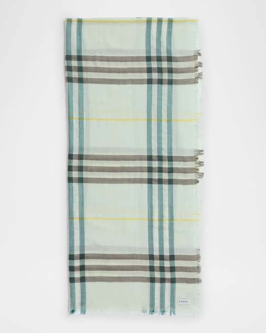Burberry Giant Check-Print Wool Scarf | Neiman Marcus