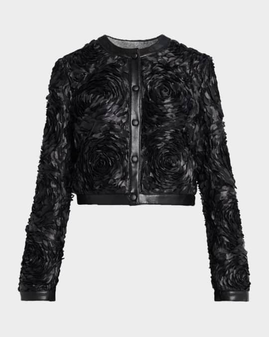 Le Superbe Heavy Petals Vegan Leather Jacket | Neiman Marcus