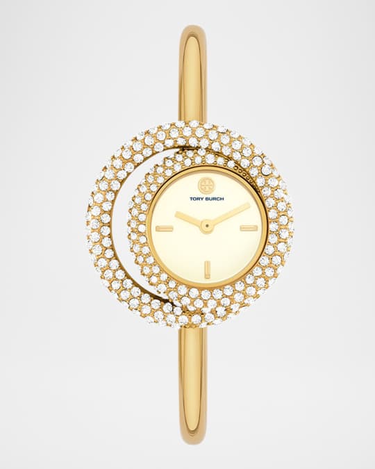 Tory Burch The Miller Gold-Tone Stainless Steel Swirl Watch | Neiman Marcus