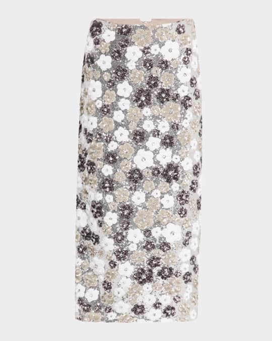 Le Superbe Winter Garden Liza Midi Skirt | Neiman Marcus