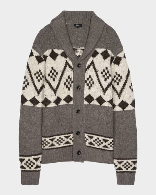 Rails Men's Kallio Geometric Cardigan | Neiman Marcus