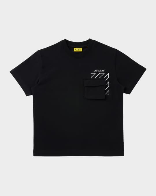 Off-White Boy's Cargo Pocket Logo Short-Sleeve T-Shirt, Size 4-12 ...