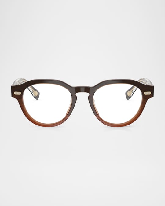 Brunello Cucinelli Men's BC3007 Round Optical Frames | Neiman Marcus