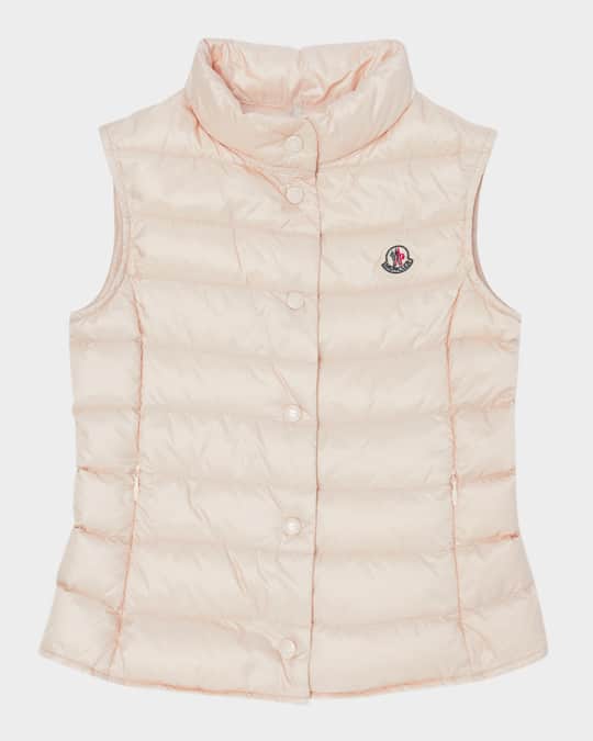 Moncler Girl's Liane Quilted Down Vest, Size 4-10 | Neiman Marcus