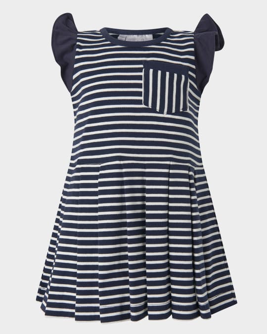 Rachel Riley Girl's Breton Striped Tennis Dress, Size 2-10 | Neiman Marcus