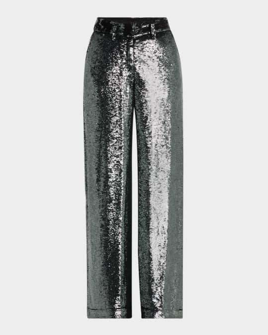 Iro Nolila Sequined Wide-Leg Pants | Neiman Marcus