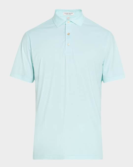 Peter Millar Men's Geometric Performance Polo Shirt | Neiman Marcus