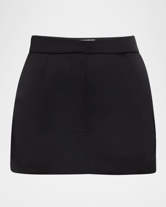 Sans Faff Margot Crepe Mini Lined Skirt | Neiman Marcus