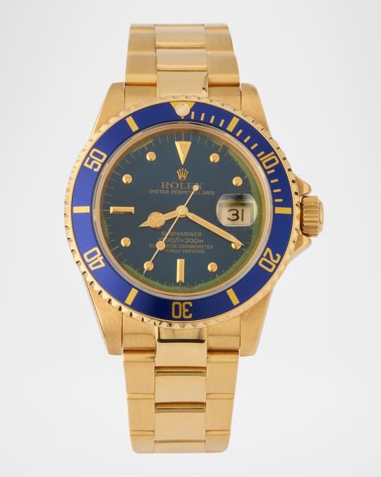 Vintage Watches Rolex 18K Yellow Gold Submariner Date 40mm Vintage ...