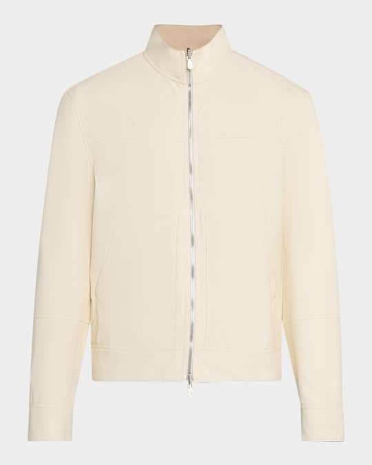 Brunello Cucinelli Men's Two-Tone Reversible Leather Jacket | Neiman Marcus