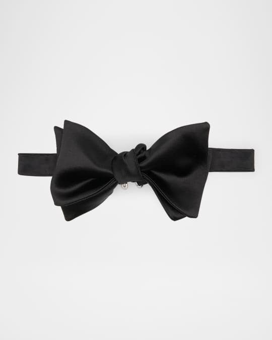 Brunello Cucinelli Men's Cotton and Silk Bow Tie | Neiman Marcus