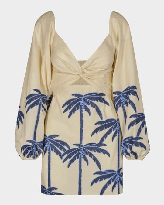 Johanna Ortiz The Power of the Sea Embroidered Mini Dress | Neiman Marcus