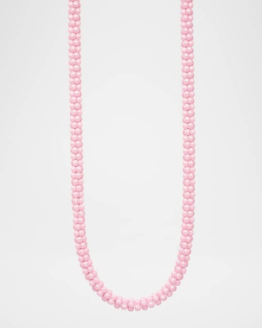 LAGOS Sterling Silver Pink Caviar Ceramic Rope Necklace, 5mm | Neiman ...