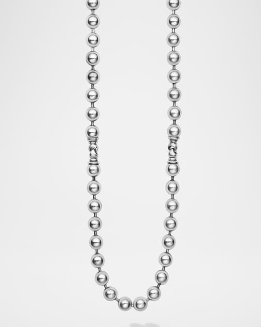 LAGOS Men's Sterling Silver Ball Chain Necklace, 24"L, 8mm | Neiman Marcus
