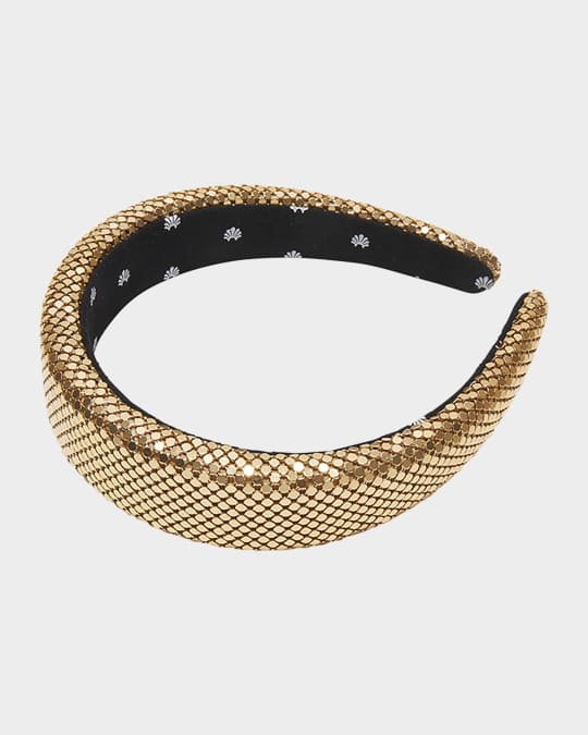 Lele Sadoughi Alice Chain Mail Headband | Neiman Marcus