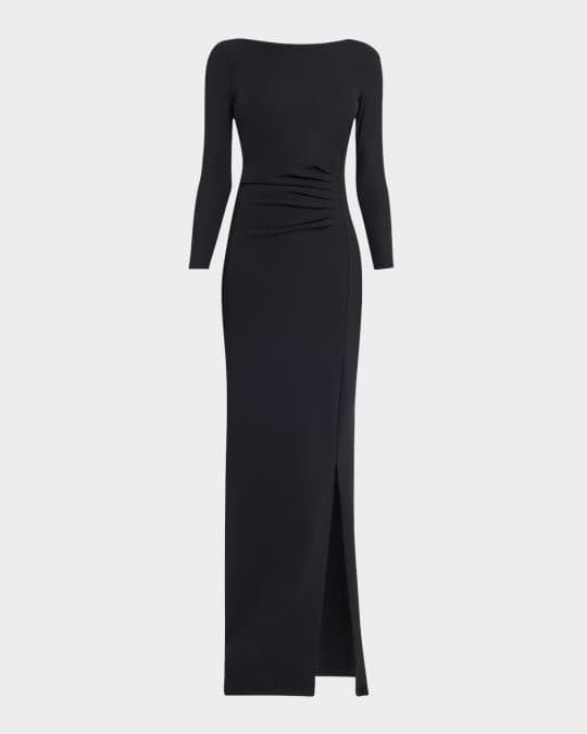Chiara Boni La Petite Robe Brestina Bateau-Neck Bow Column Gown ...