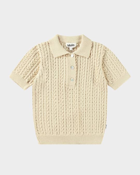 Molo Girl's Gretel Textured Shirt, Size 7-14 | Neiman Marcus