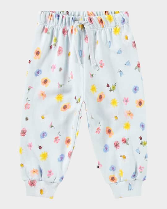 Molo Girl's Simeon Floral-Print Sweatpants, Size 6M-2 | Neiman Marcus