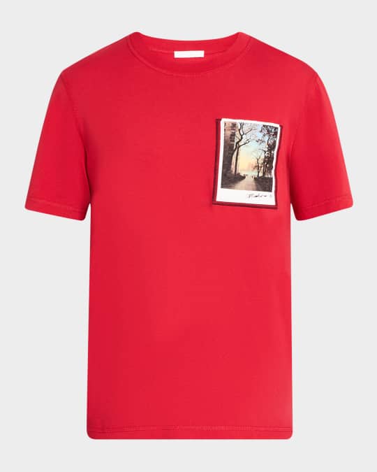 Helmut Lang Men's River Postcard T-Shirt | Neiman Marcus
