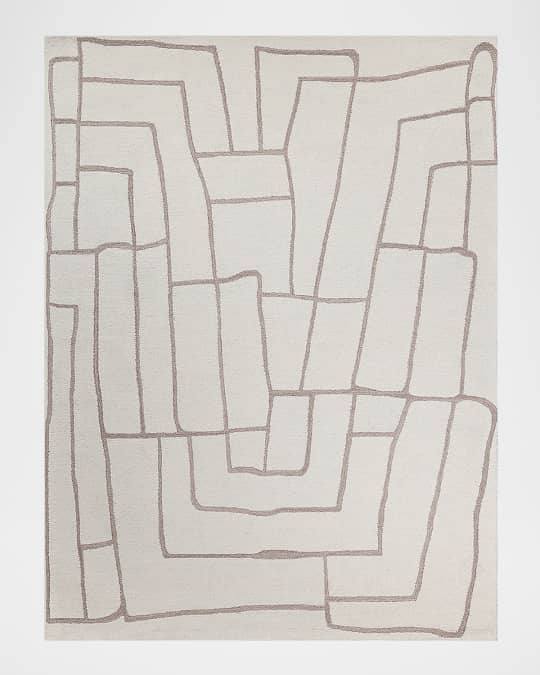 Exquisite Rugs Tangiers Hand-Tufted Ivory/Beige Rug, 10' x 14' | Neiman ...