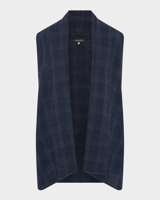 Eskandar A-Line Scrunch Shawl-Collar Waistcoat (Long Length) | Neiman ...