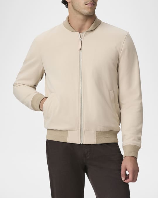 PAIGE Men's Timothy Twill Bomber Jacket | Neiman Marcus