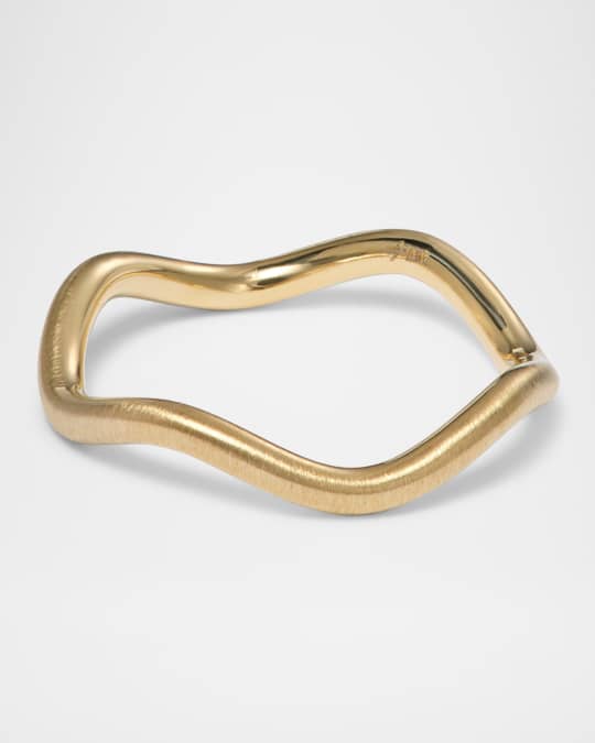 Jamie Turner 18K Yellow Gold Curve Stacking Ring, Satin | Neiman Marcus