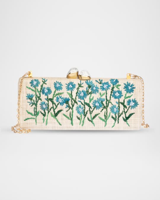 Rafe Alessandra Flower Long Clutch Bag | Neiman Marcus