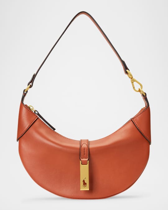 Polo Ralph Lauren Polo ID Small Leather Shoulder Bag | Neiman Marcus