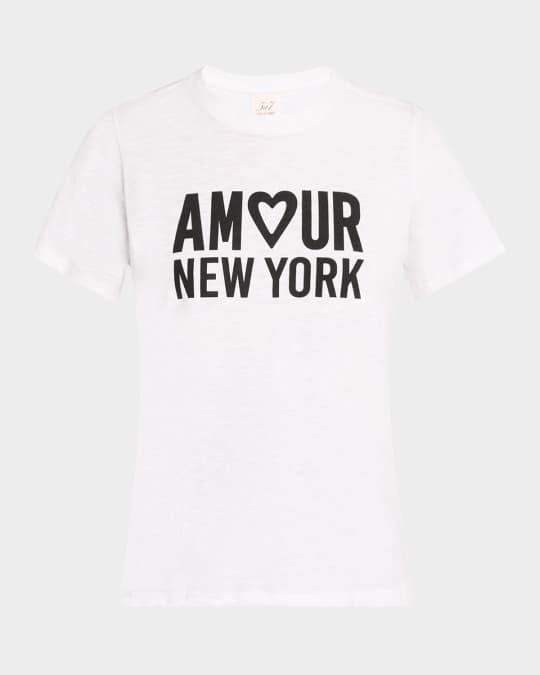 Cinq a Sept Short-Sleeve Amour Heart Tee | Neiman Marcus
