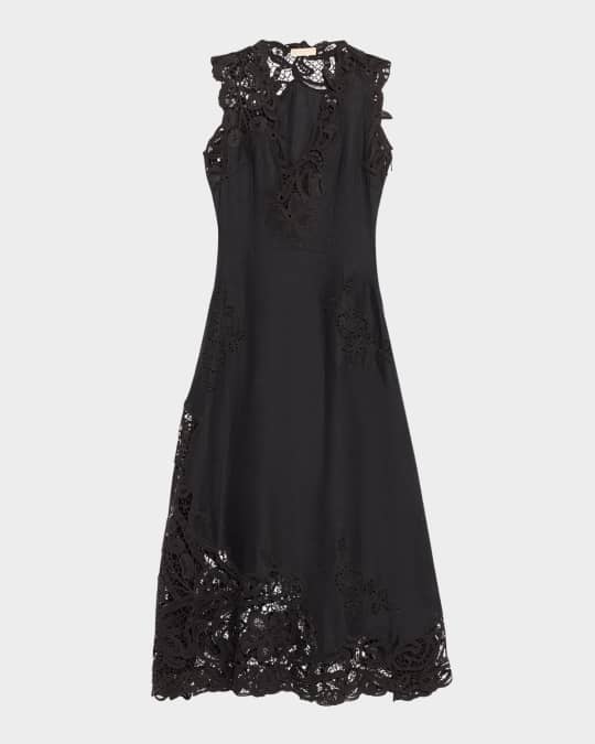 Ulla Johnson Olivette Embroidered Midi Dress | Neiman Marcus