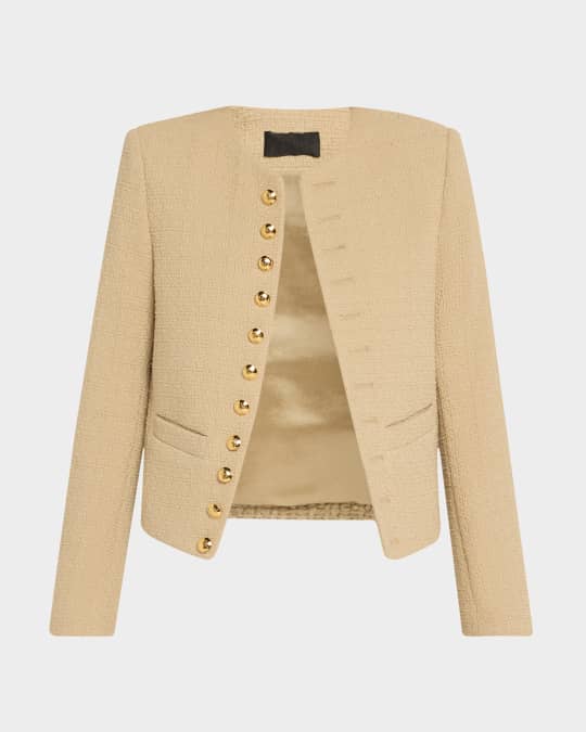 Nili Lotan Patti Open-Front Short Jacket | Neiman Marcus