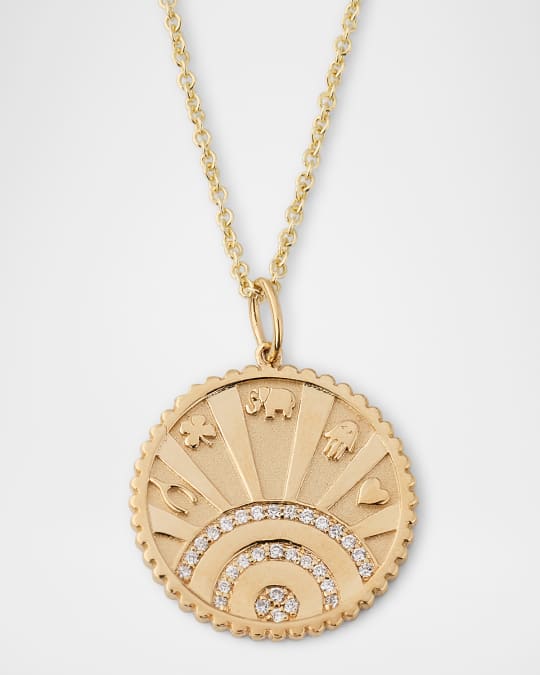 Sydney Evan Small Luck Coin Necklace | Neiman Marcus
