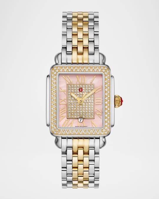 MICHELE Limited Edition Deco Madison Mid Two-Tone 18K Gold-Plated ...