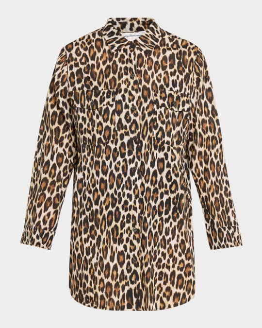 Tommy Bahama Leopard Boyfriend Shirt | Neiman Marcus