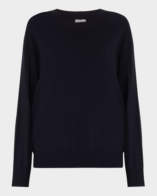 MM Zitto Logo-Embroidered Crewneck Sweater | Neiman Marcus