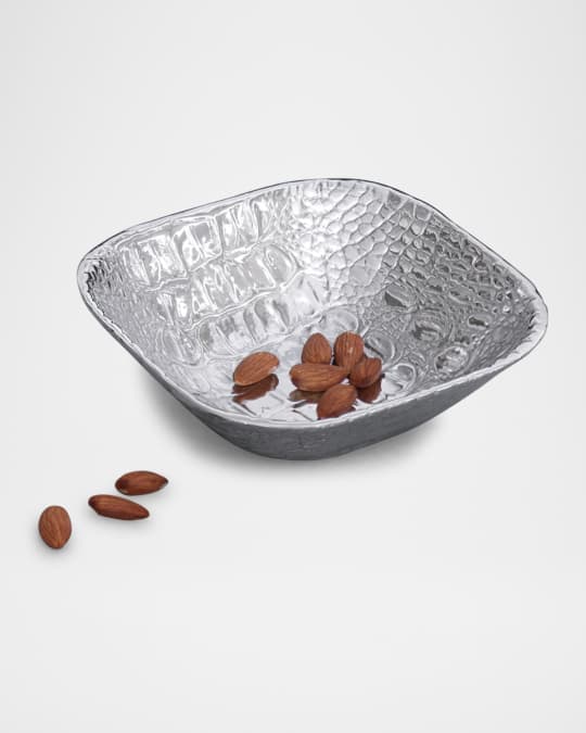 Beatriz Ball Pieles Croc Small Square Bowl | Neiman Marcus