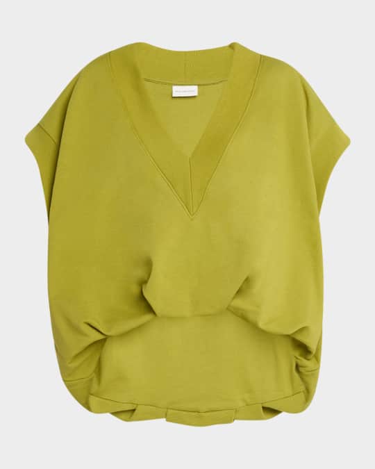 Dries Van Noten Hann Short-Sleeve Oversized Sweater | Neiman Marcus